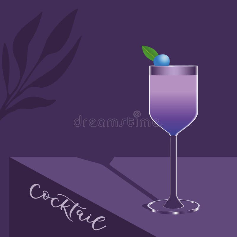 Colored Detailed Cocktail Vector Stock Vector - Illustration of glass ...