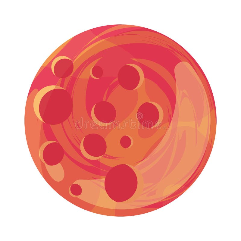Colored Detailed Planet Icon Vector Stock Vector - Illustration of ...