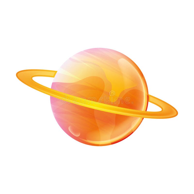 Colored Detailed Planet Icon Vector Stock Vector - Illustration of ...