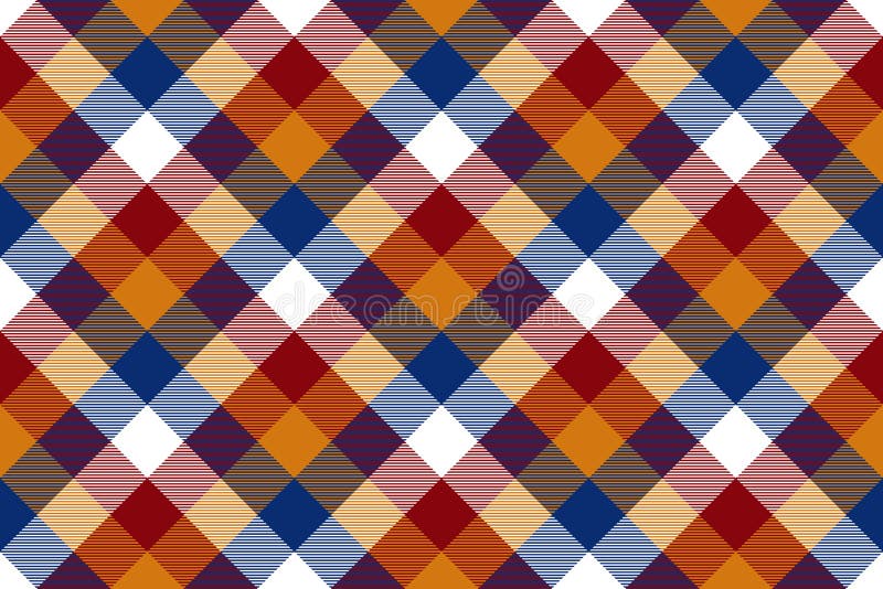 Colored Diagonal Check Seamless Fabric Texture Stock Vector ...