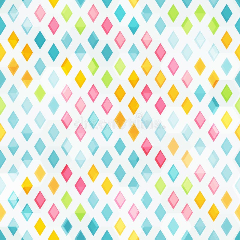 Colored Diamond Seamless Pattern Stock Vector - Illustration of luxury ...