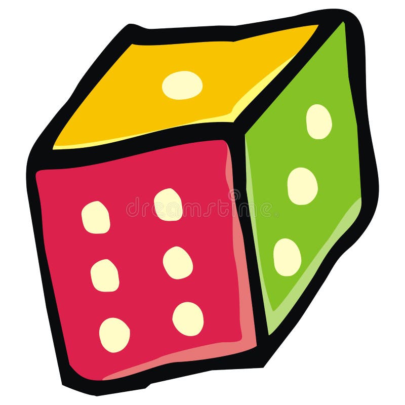 Colored dice stock illustration. Illustration of piles - 17907503