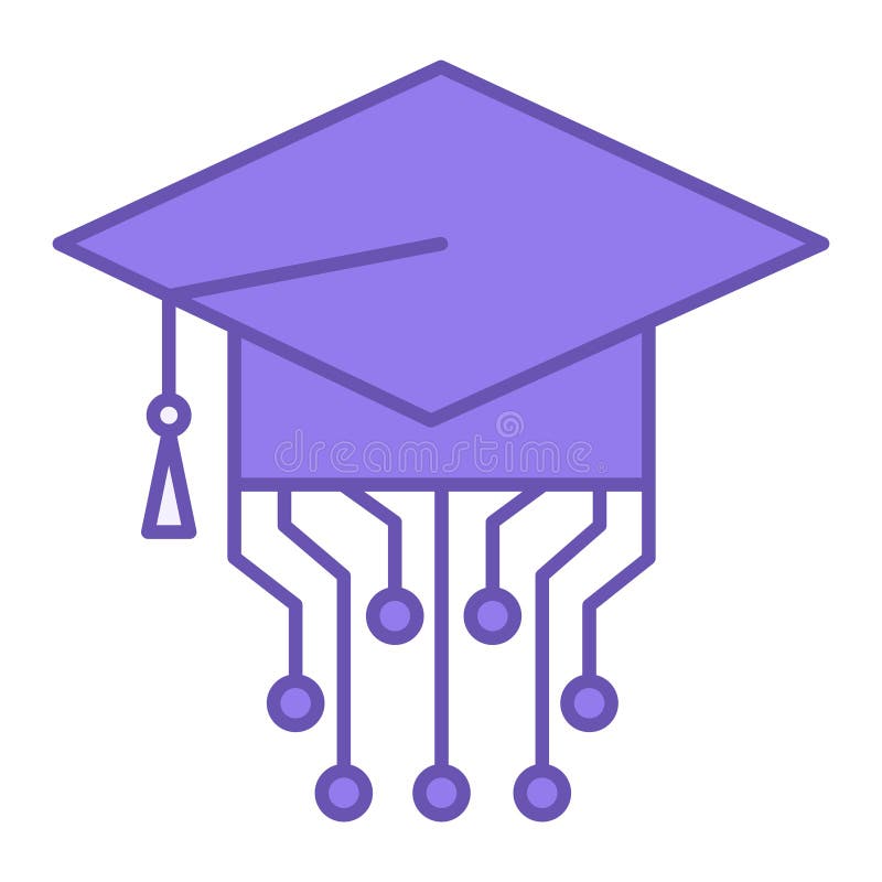 Colored Digital Education Icon. Stock Vector - Illustration of ...