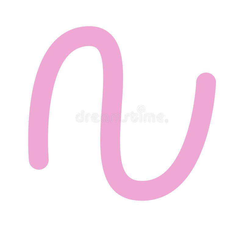 Colored Doodle Curly Line Flat Icon Showing Direction Stock Vector ...