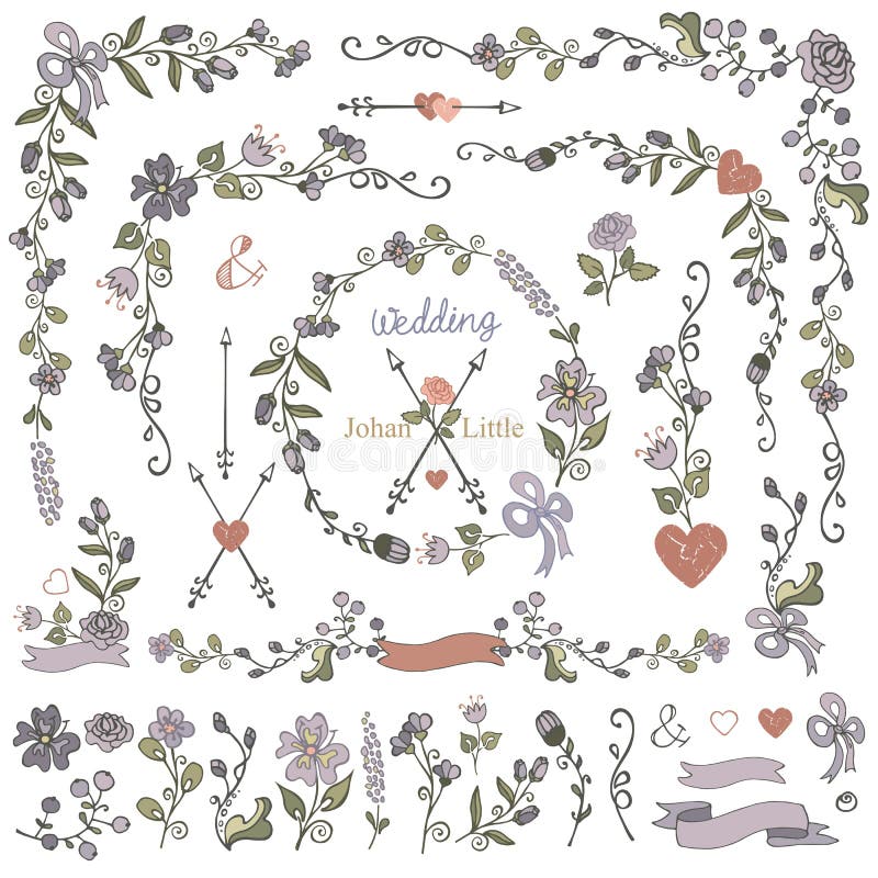 doodle border design template