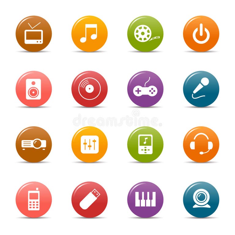 Colored Dots Icons Stock Illustrations – 2,484 Colored Dots Icons Stock ...