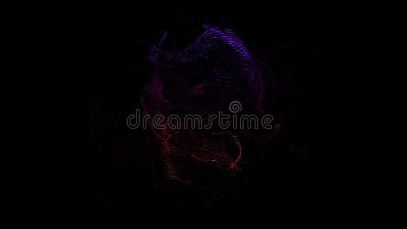 Colored Dots Moving in Space Creating Shape. Animation Stock Video ...