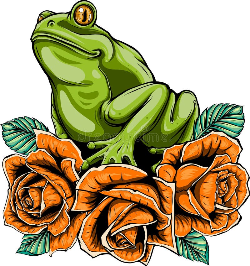 Colored Draw of Frog Vector Illustration Design Stock Vector ...