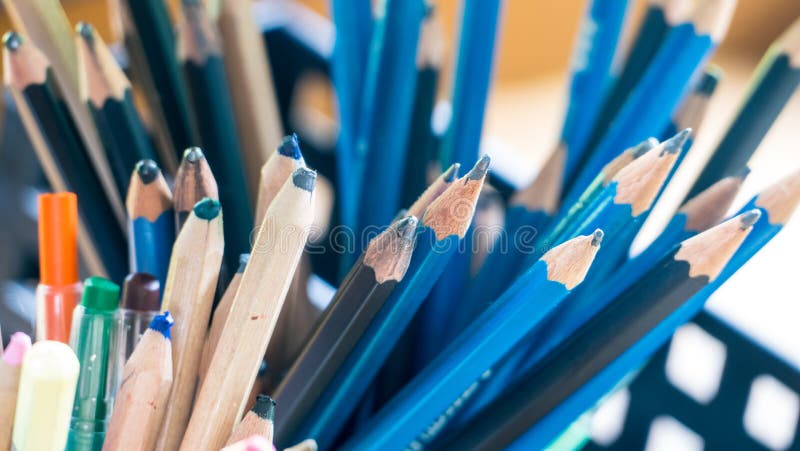 Colored Drawing Pencils in a Variety of Colors Stock Photo - Image of ...