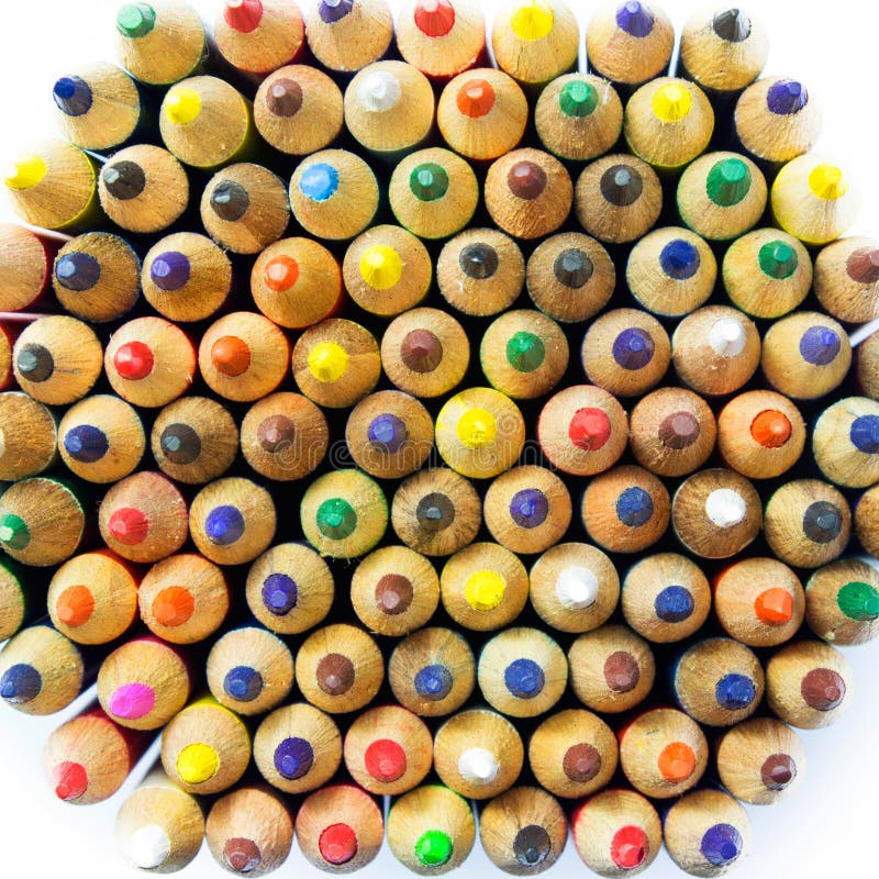 Colored Drawing Pencils in a Variety of Colors Stock Image - Image of ...