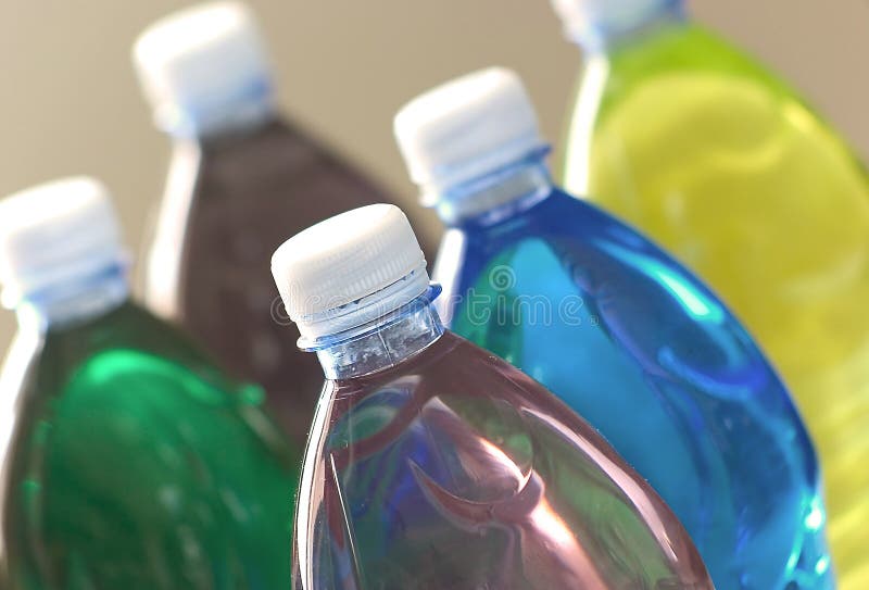 Colored Drinks - Plastic Bottles Stock Image - Image of absorb, cold: 13209