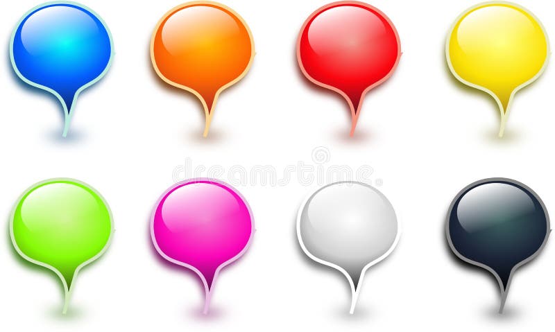 Colored drops buttons stock illustration. Illustration of colorful ...
