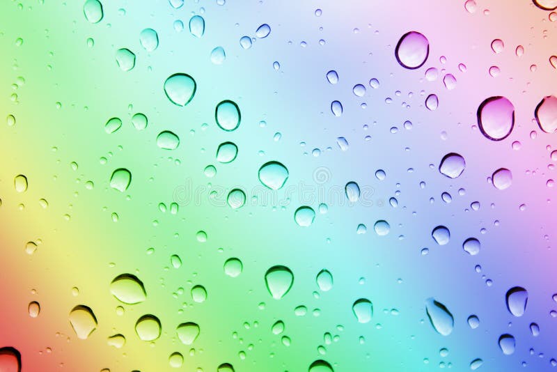 Rain drops and rainbow stock photo. Image of rain, drops - 12565386