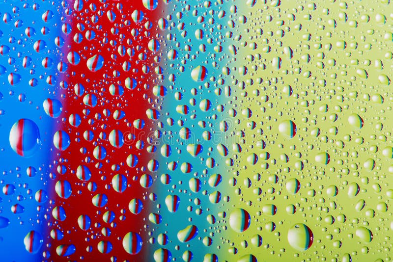 Colored Drops on the Surface Stock Image - Image of liquid, rain: 42394859