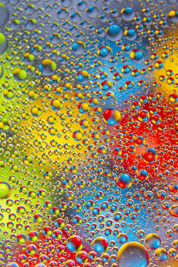 Colored Drops of Water on Glass. Abstract Background Texture Stock ...