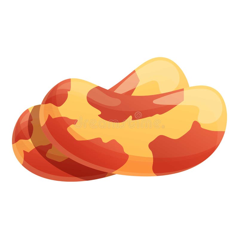 Colored Dry Beans Icon, Cartoon Style Stock Vector - Illustration of ...