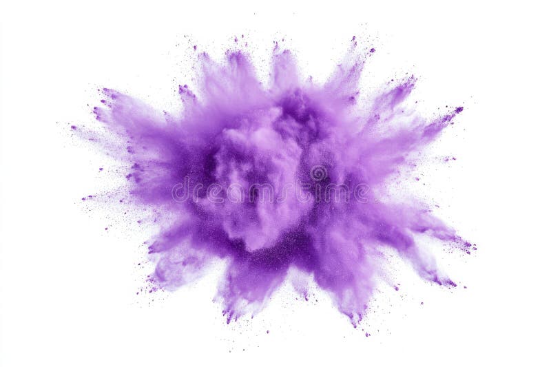 Colored Dust Powder Explosion Splash Isolated on Background, Purple ...