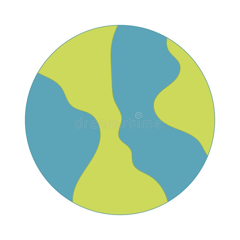 Colored Earth Planet Icon Vector Stock Illustration - Illustration of ...