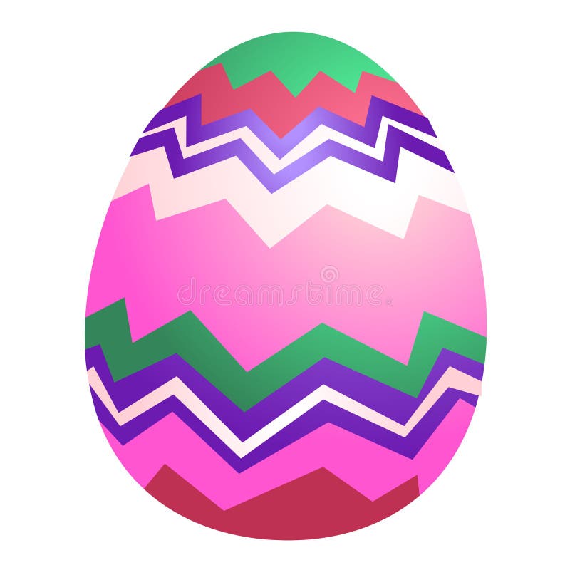 Colored Easter Egg. Vector Illustration Isolated on White Background ...