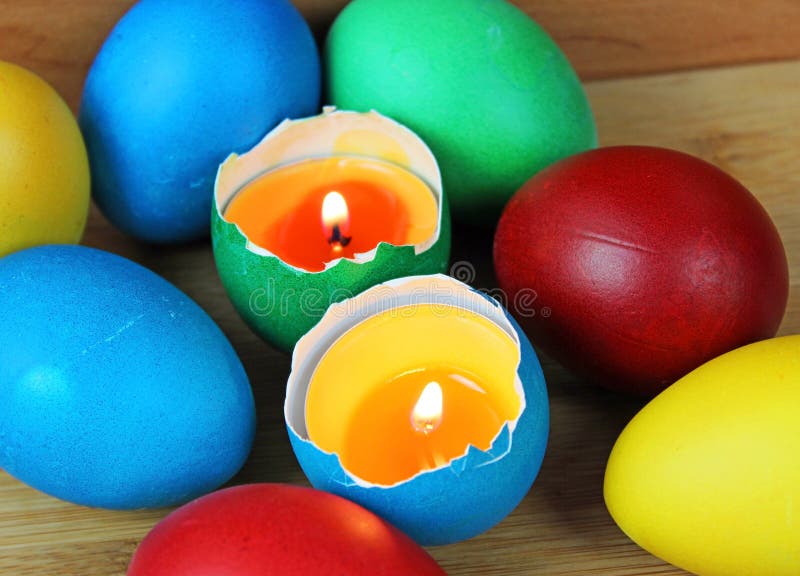 Easter candles stock photo. Image of closeup, color, decor - 37882302