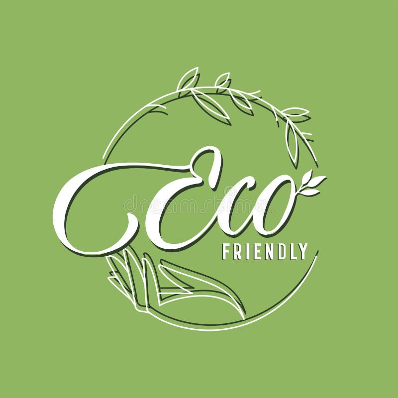 Eco Friendly Lettering Banner Stock Vector - Illustration of sign ...