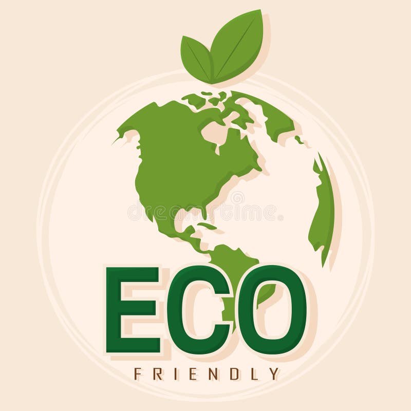 Colored Eco Friendly Poster with Planet Earth Vector Stock Vector ...