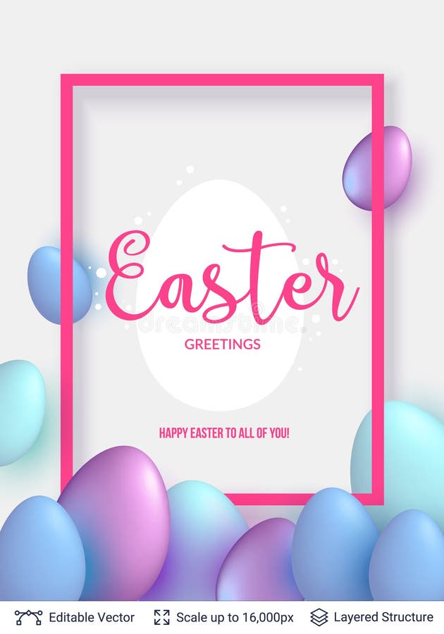 Easter Background Template. Stock Vector - Illustration of announcement ...