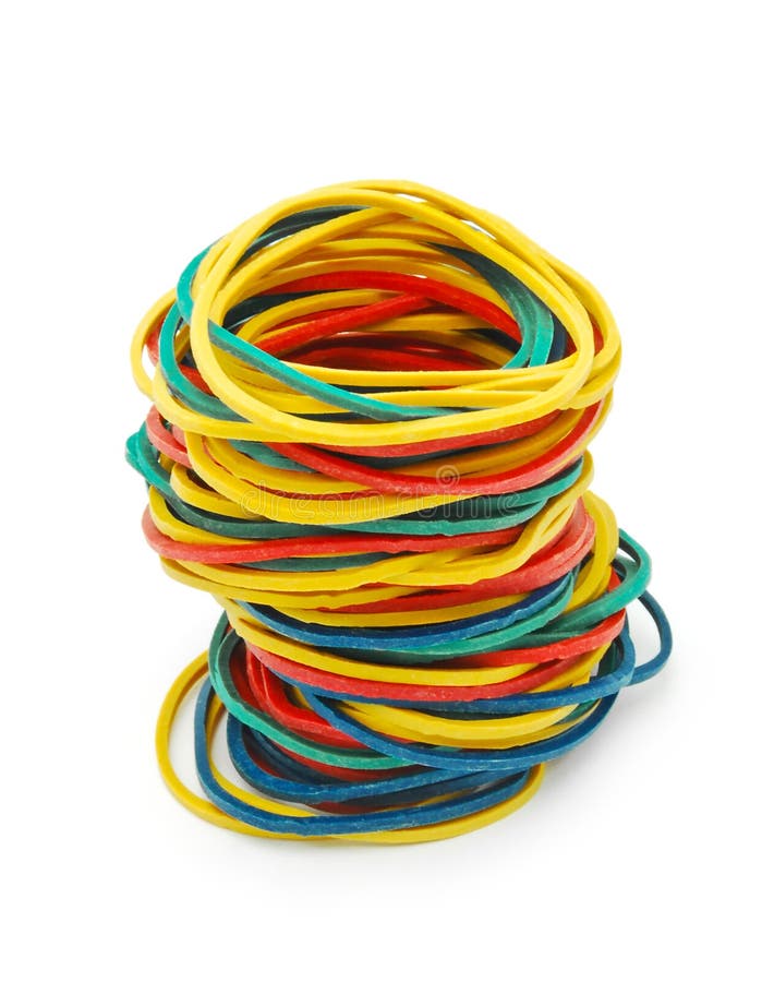 Colored elastic bands stock photo. Image of colored, fastening - 14180254