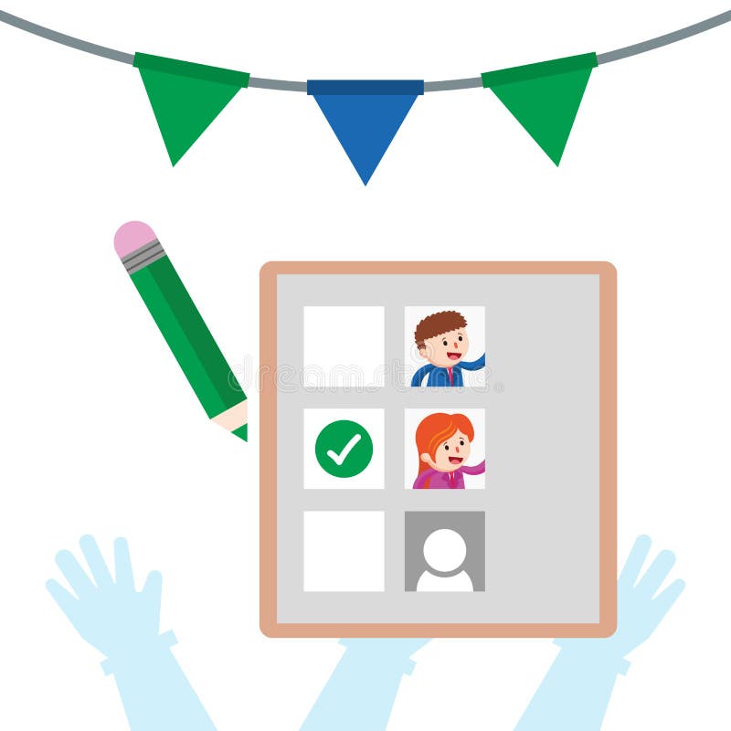 Colored Election Poll with Different Candidates Election Day Vector ...