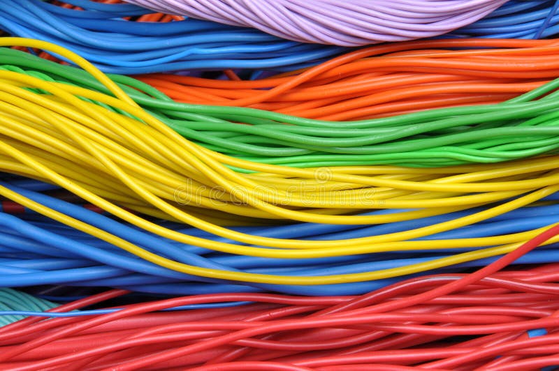 Colored electrical cables stock image. Image of abstract - 60140641