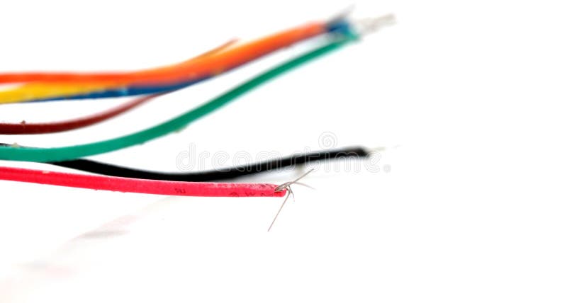 Colored Electrical Cables and Wires Stock Image - Image of telephone ...