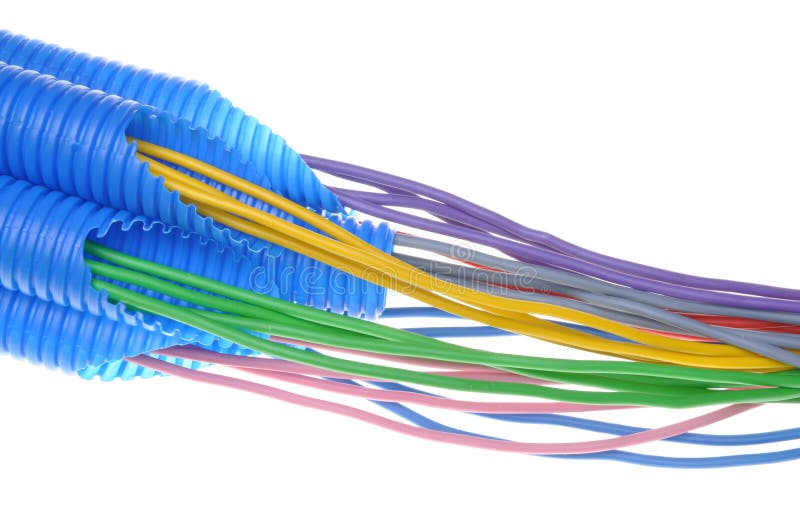 Colored Electrical Copper Cables for Electrician in Corrugated Pipes ...