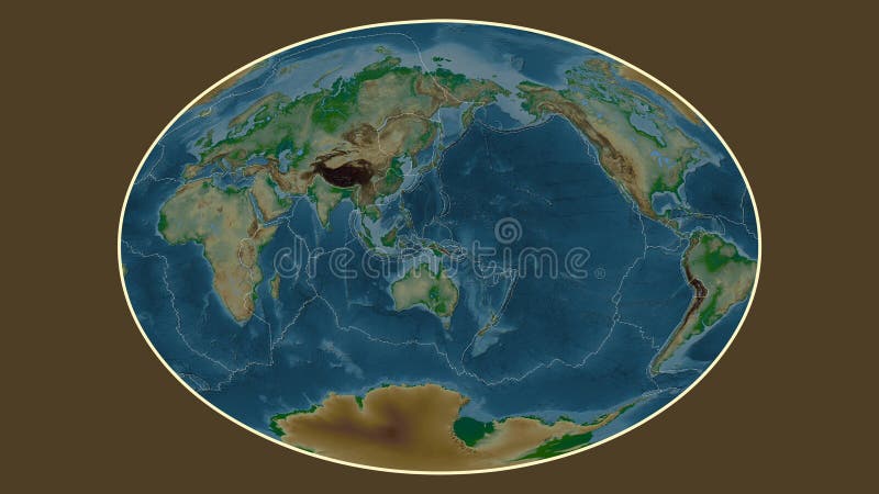Manus Plate - Global Map. Fahey. Physical Stock Illustration ...