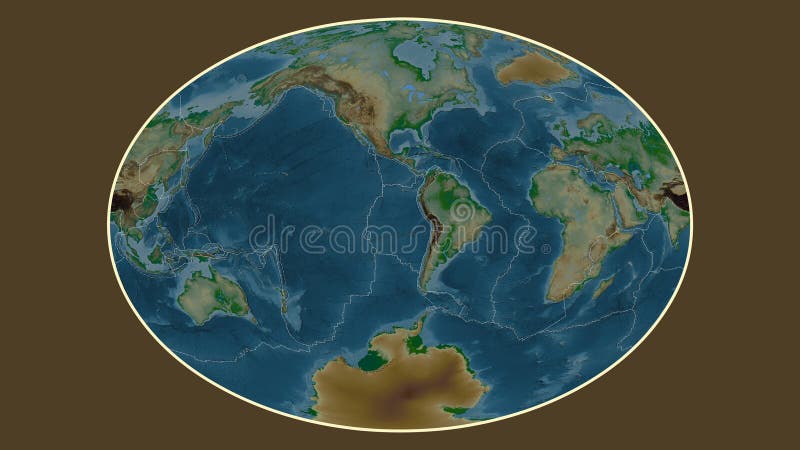 Nazca Plate - Global Map. Fahey. Physical Stock Illustration ...