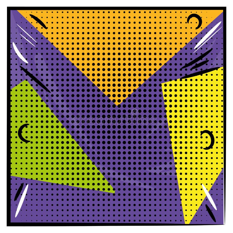 Colored Empty Comic Page with Halftone Effect Vector Stock Vector ...