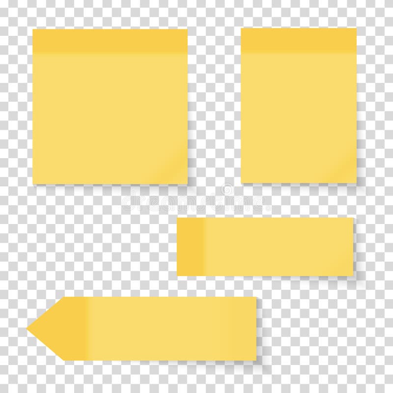 Colored Empty Paper Note Stickers Set for Office Text or Business ...