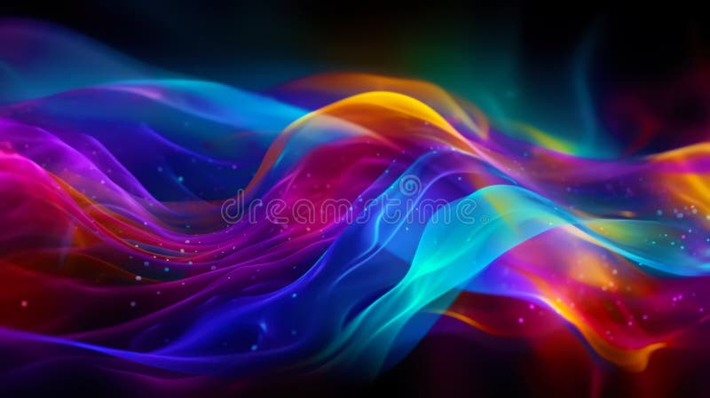 Colored Energies, Vibrations of the Sound of Music, Light Waves Stock ...