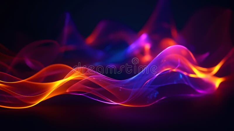 Colored Energies, Vibrations of the Sound of Music, Light Waves Stock ...