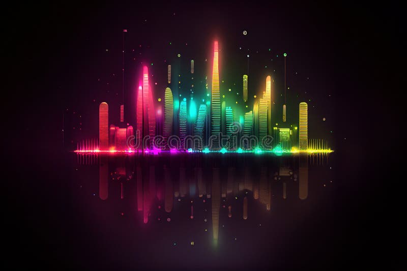 Colored Equalizer, Digital Music Design. Stock Illustration ...
