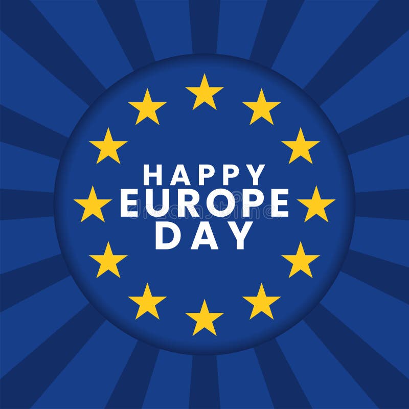 Colored Europe Day Template with Text Vector Stock Vector ...