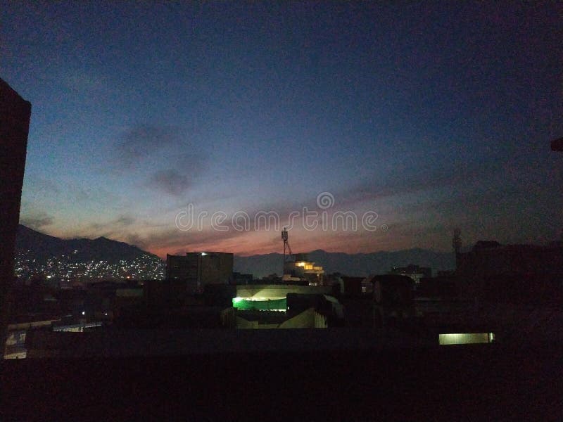 Colored Evening of Golden Hour Stock Image - Image of reflection ...