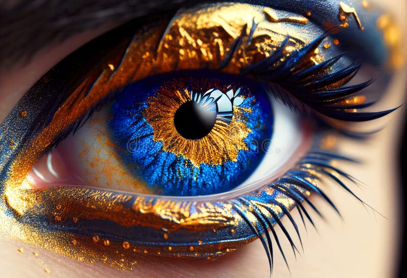 Colored eye stock illustration. Illustration of mysterious - 274048121