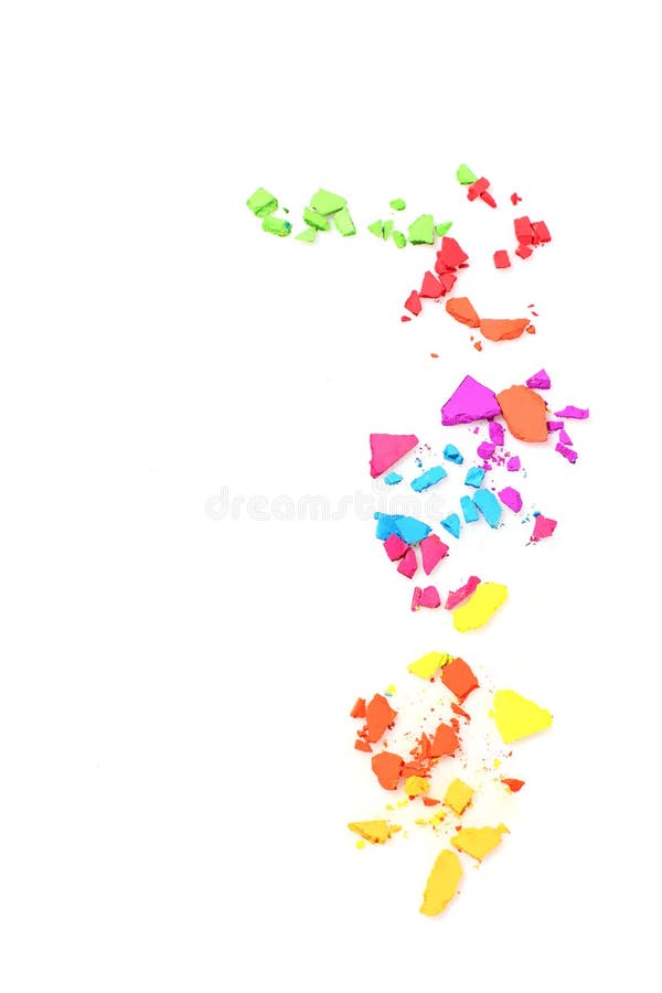 Eye Shadows Broken Sample, Bright Colors Stock Image - Image of sample ...