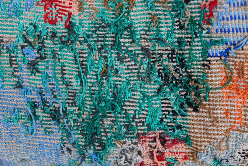 An Old Colored Embroidered Pattern on a Piece of Old Cloth Stock Image ...