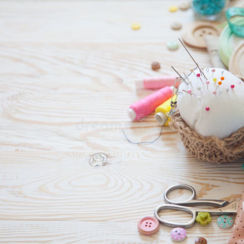 Many Different Rainbow Materials for Needlework and Sewing. Stock Photo ...