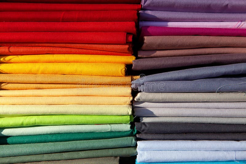 Colored fabrics stock photo. Image of fabric, multicolored - 173064648