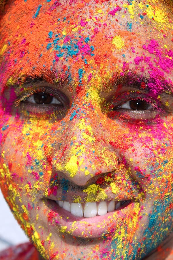 Colored Face stock image. Image of festive, tradition - 17089297