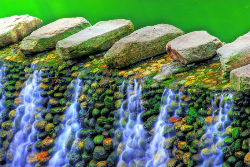 Colorful waterfalls stock photo. Image of flowing, colored - 4364428