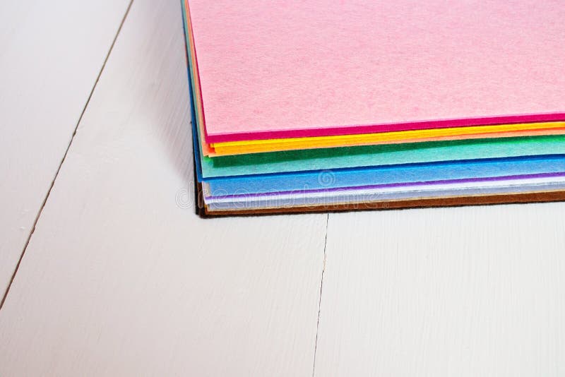Colored Felt Set. Synthetic Felt Set Stock Photo - Image of decorative ...