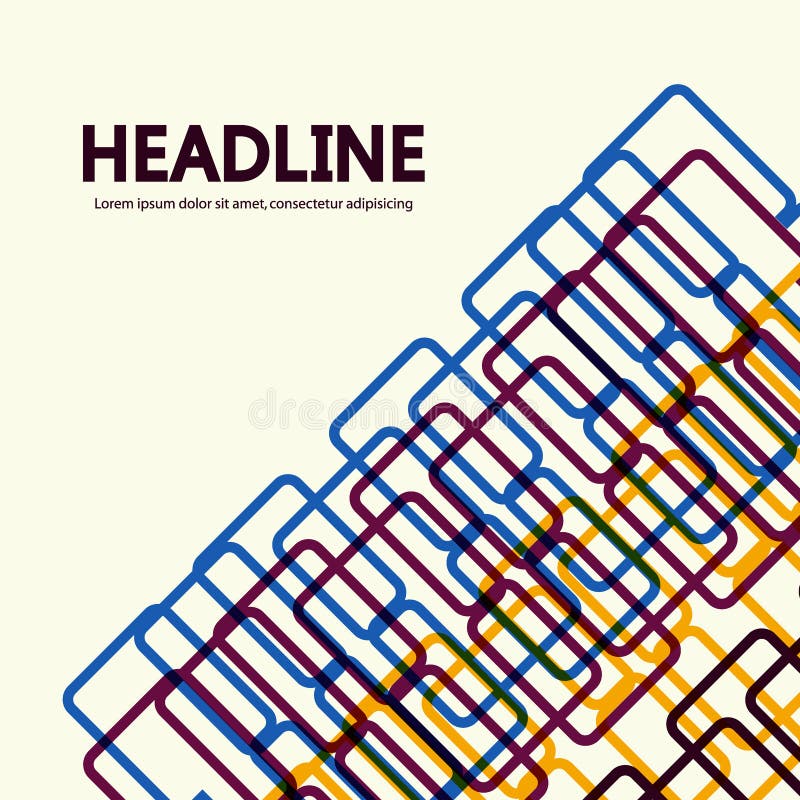 Colored Figures of Book Cover Magazine Stock Vector - Illustration of ...